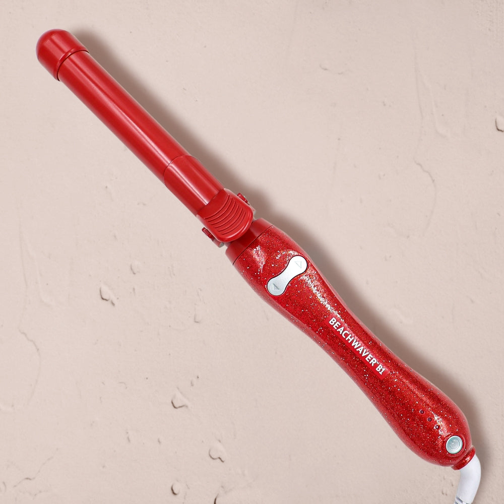 LIMITED STOCK! Beachwaver B1 - Red Glitter – The Beachwaver Co.